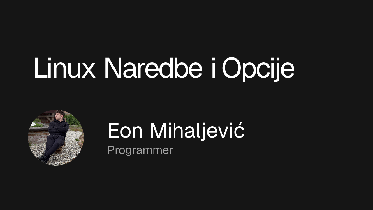 Linux Naredbe i Opcije